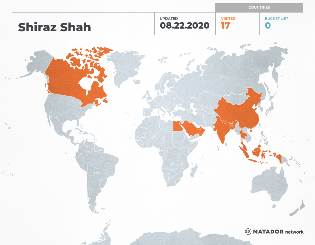 Shiraz Shah’s Travel Map – Matador Network