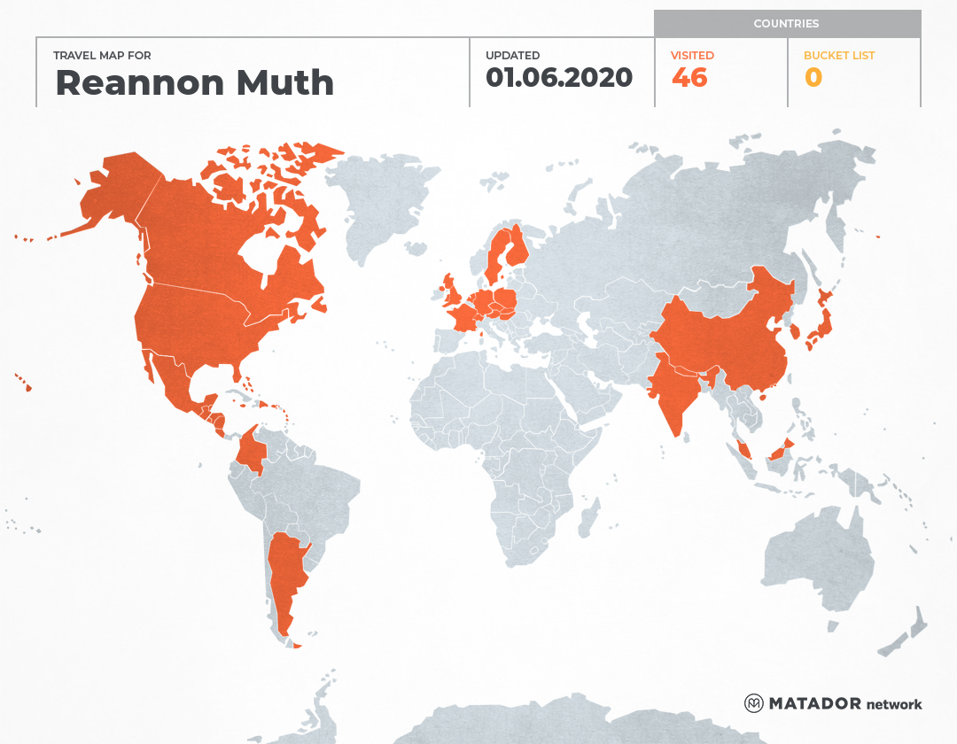 Reannon Muth’s Travel Map – Matador Network