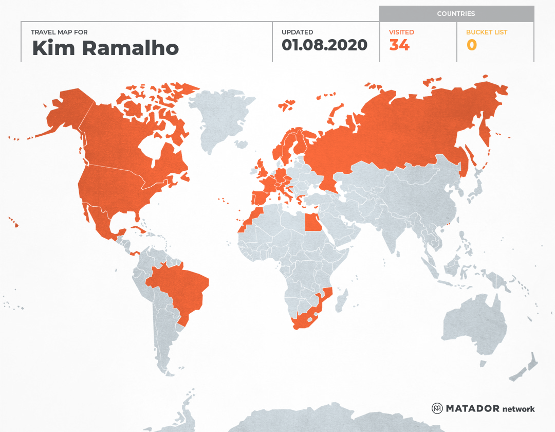 Kim Ramalho’s Travel Map – Matador Network