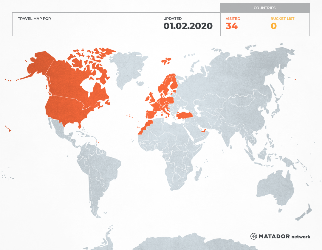 Geoff’s Travel Map – Matador Network