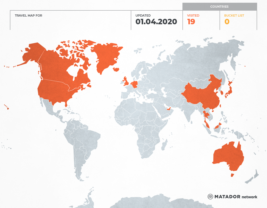 Tory’s Travel Map – Matador Network