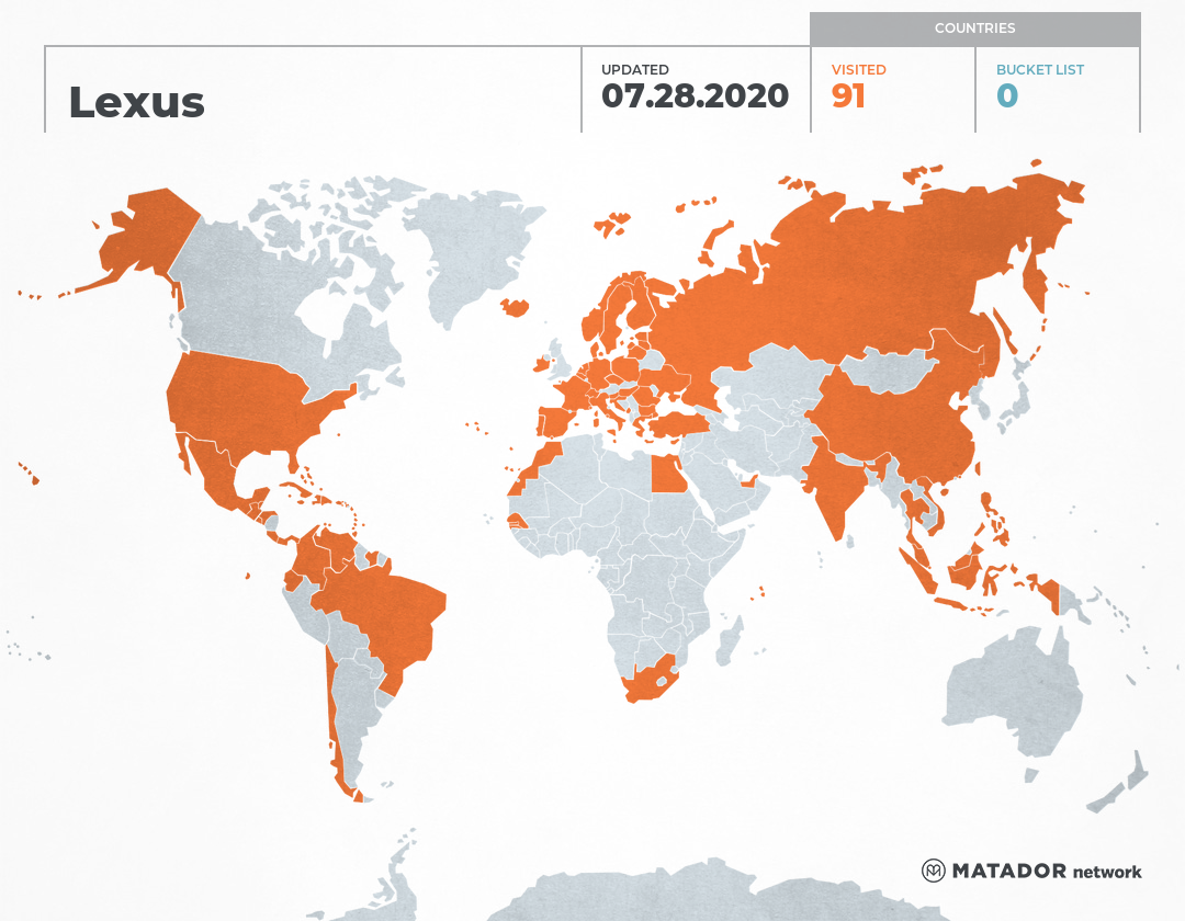 Lexus’s Travel Map – Matador Network