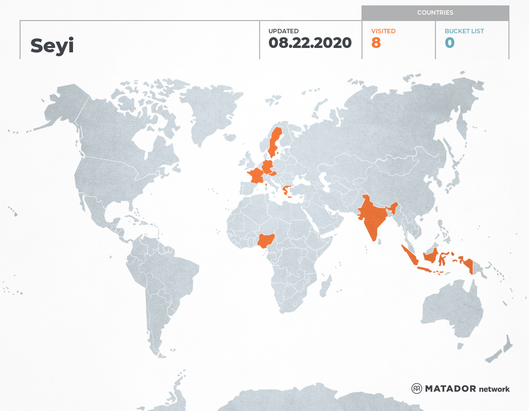 Seyi’s Travel Map – Matador Network