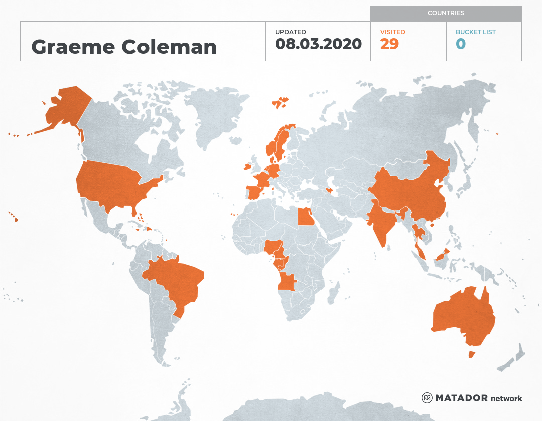 Graeme Coleman’s Travel Map – Matador Network