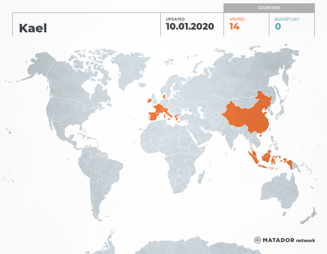 Kael’s Travel Map – Matador Network