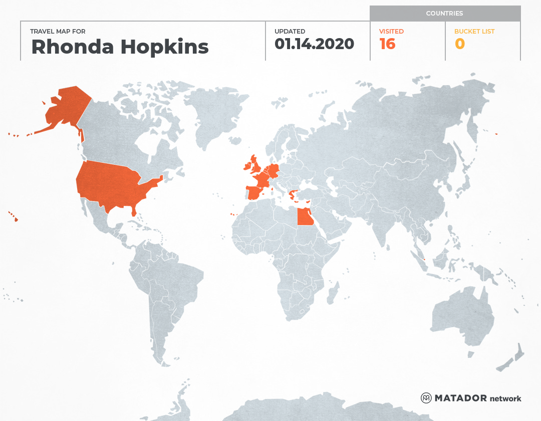 Rhonda Hopkins’s Travel Map – Matador Network
