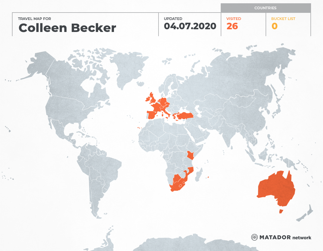 Colleen Becker’s Travel Map – Matador Network