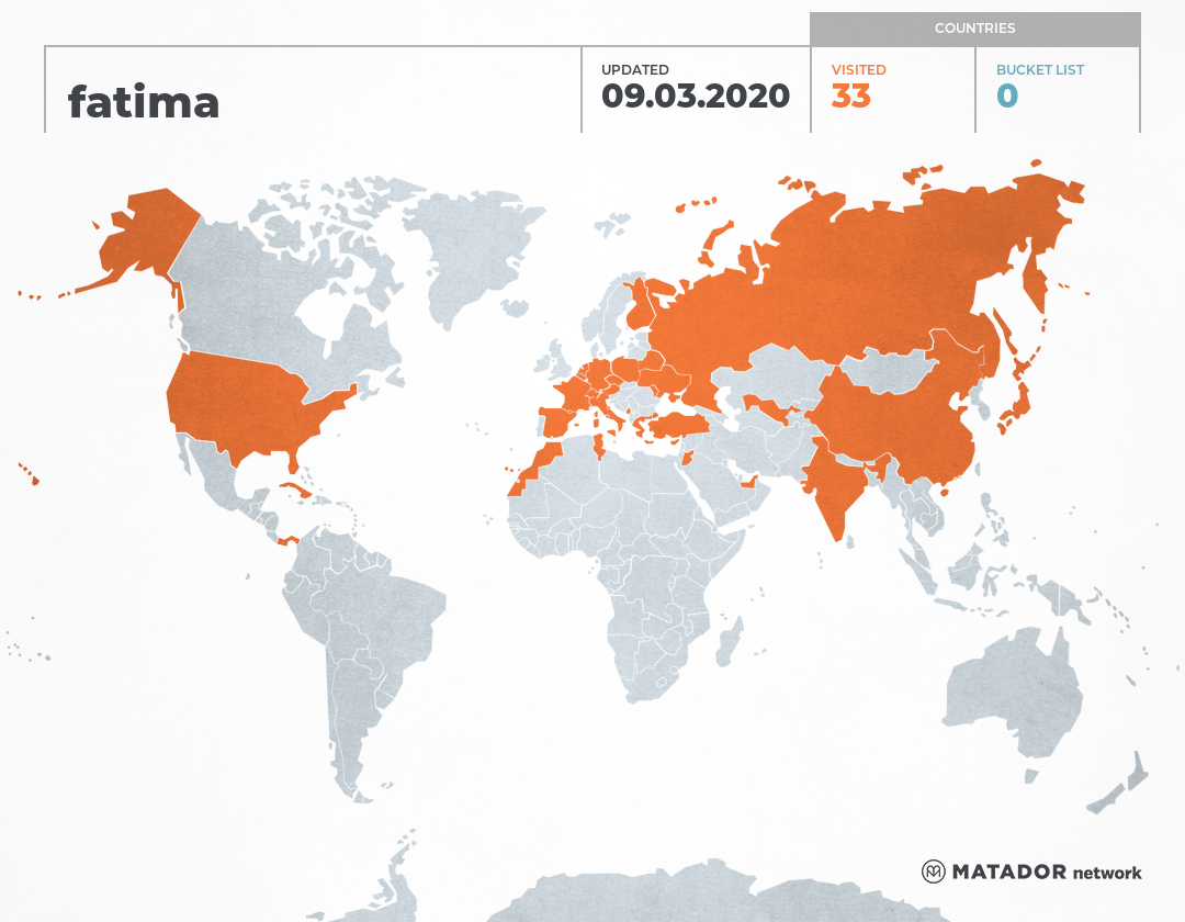 Fatima’s Travel Map – Matador Network