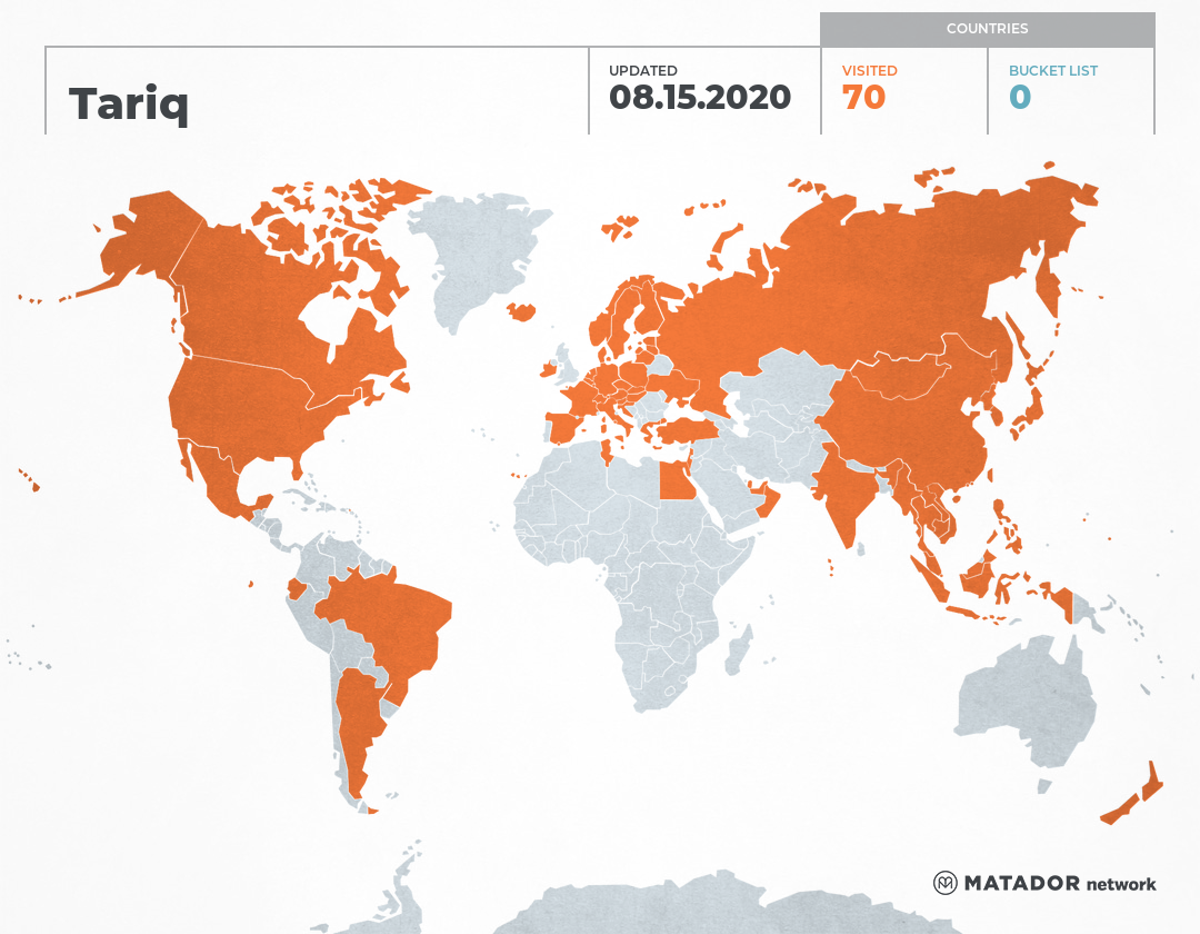 Tariq’s Travel Map – Matador Network