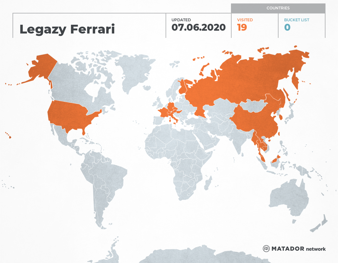 Legazy Ferrari’s Travel Map – Matador Network