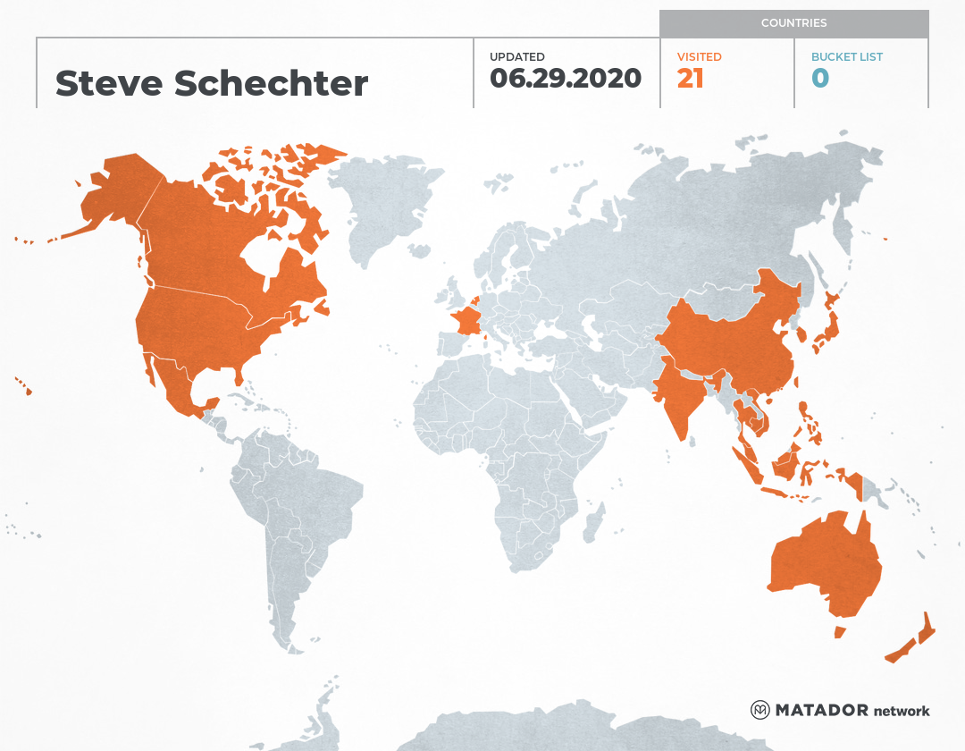 Steve Schechter’s Travel Map – Matador Network