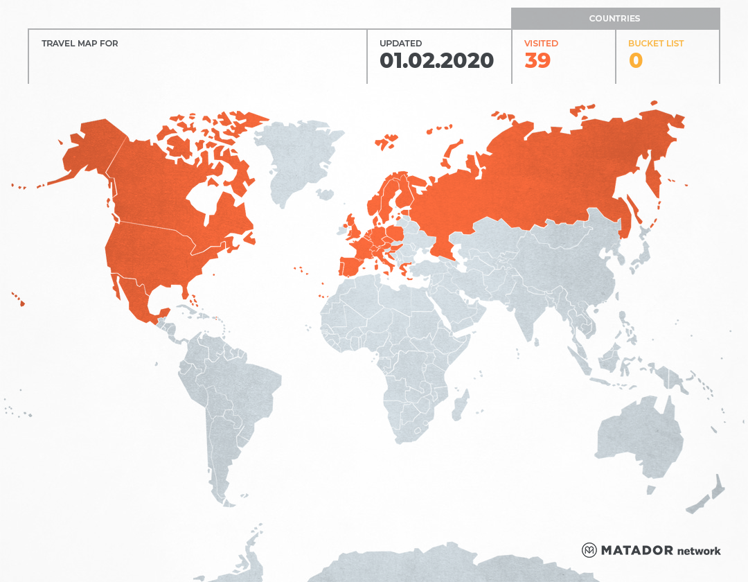 Mike Baughan’s Travel Map – Matador Network