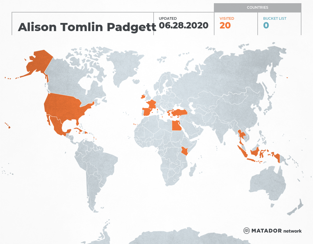 Alison Tomlin Padgett’s Travel Map – Matador Network