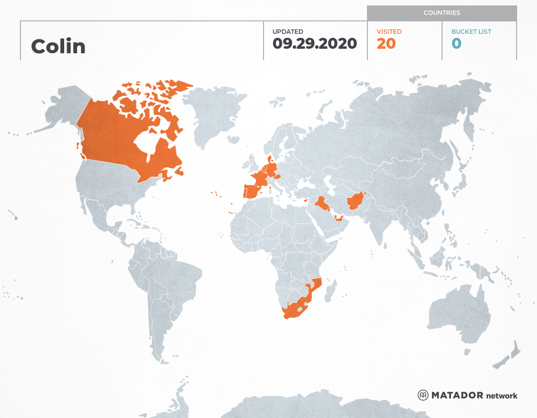 Colin’s Travel Map – Matador Network