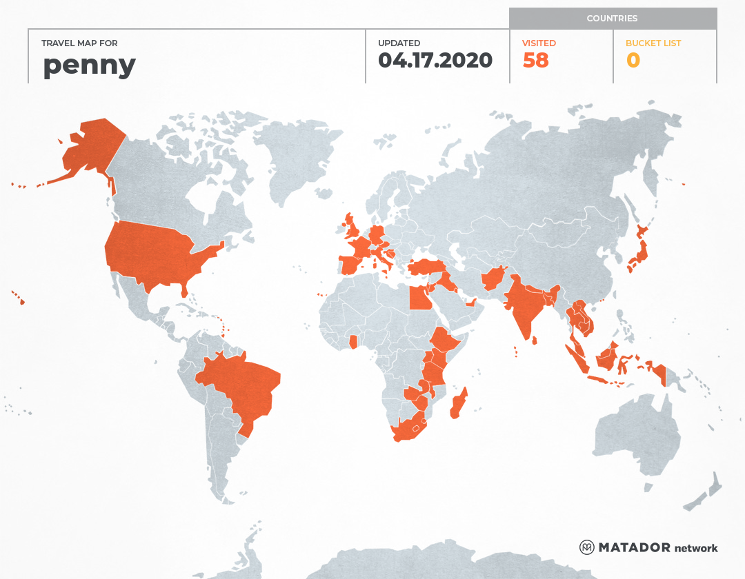 Penny’s Travel Map – Matador Network