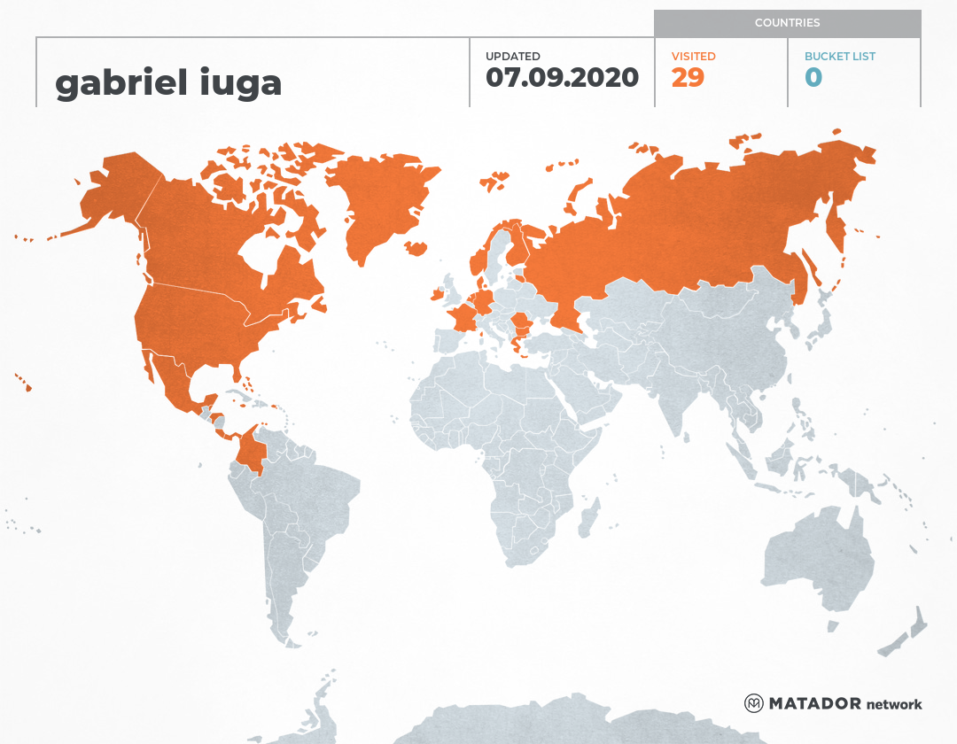 Gabriel Iuga’s Travel Map – Matador Network