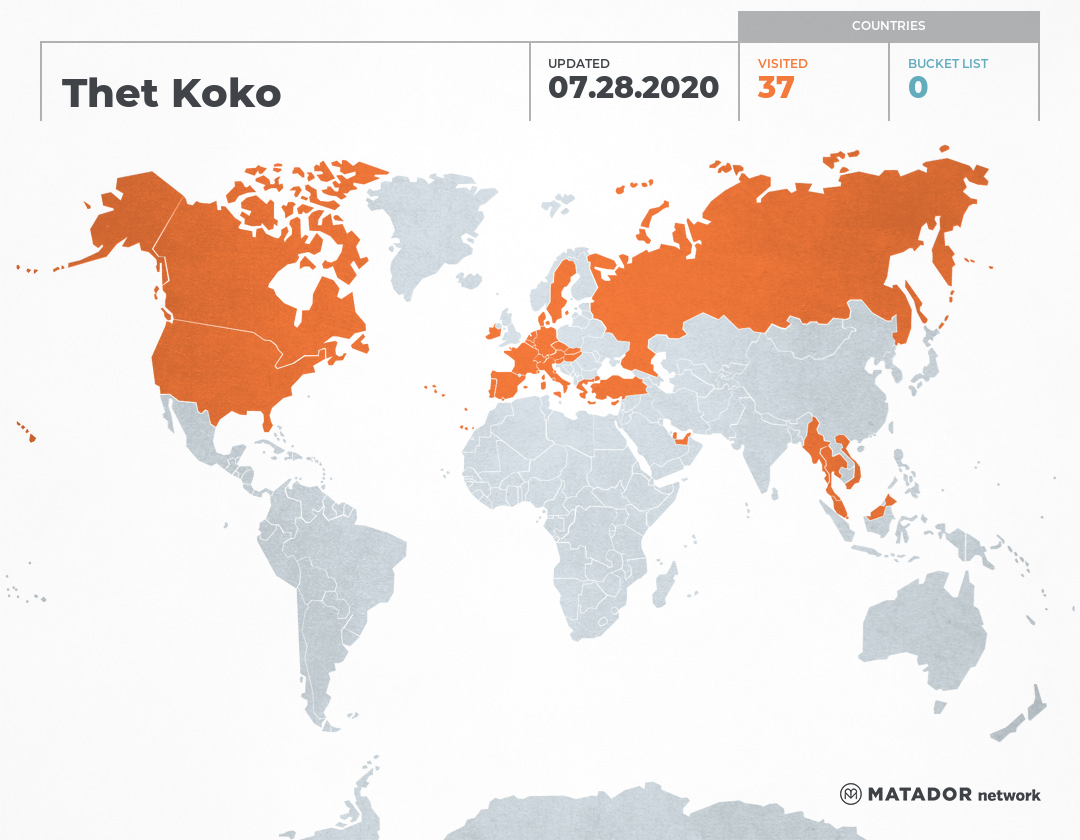 Thet Koko’s Travel Map – Matador Network