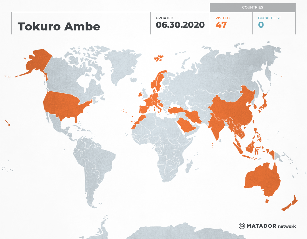 Tokuro Ambe’s Travel Map – Matador Network