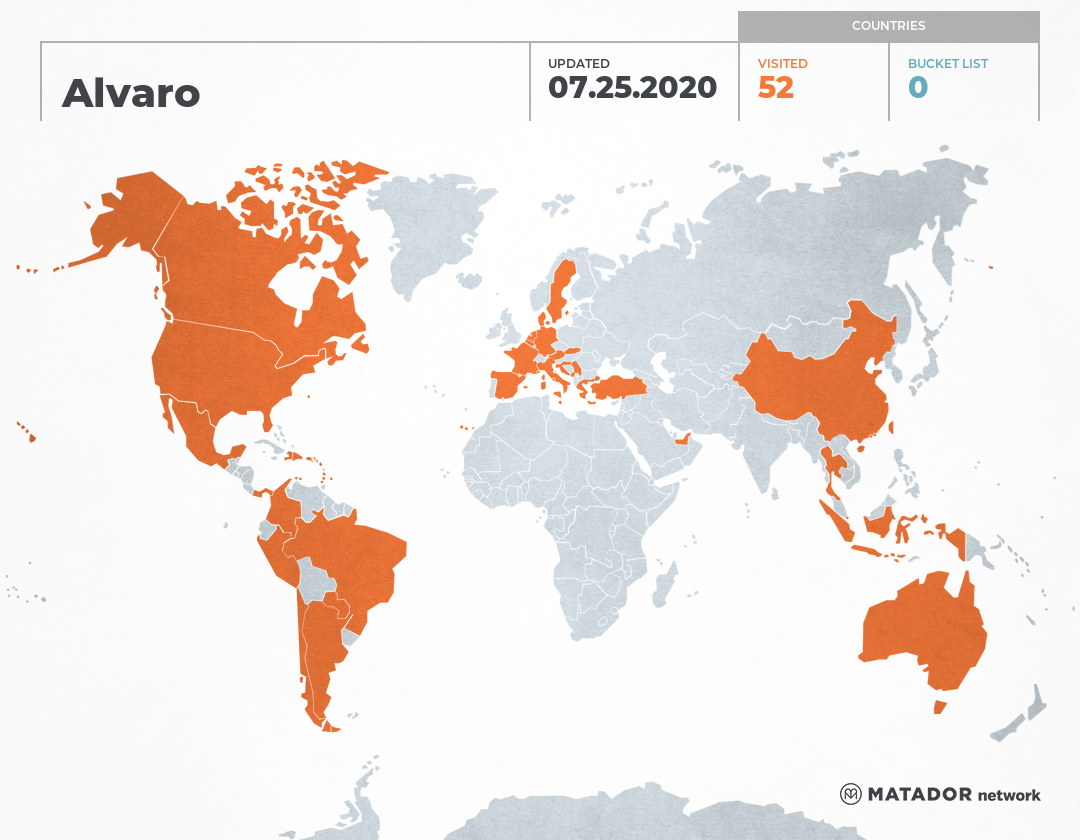Alvaro’s Travel Map – Matador Network