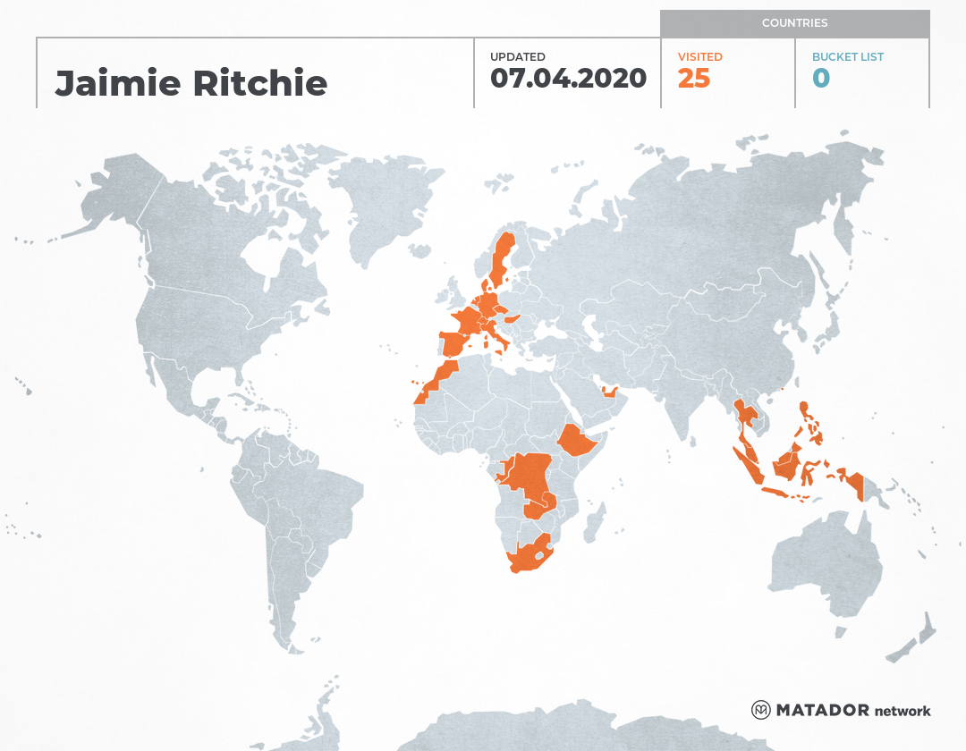 Jaimie Ritchie’s Travel Map – Matador Network