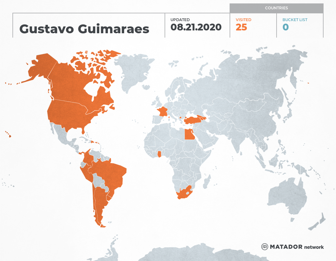 Gustavo Guimaraes’s Travel Map – Matador Network