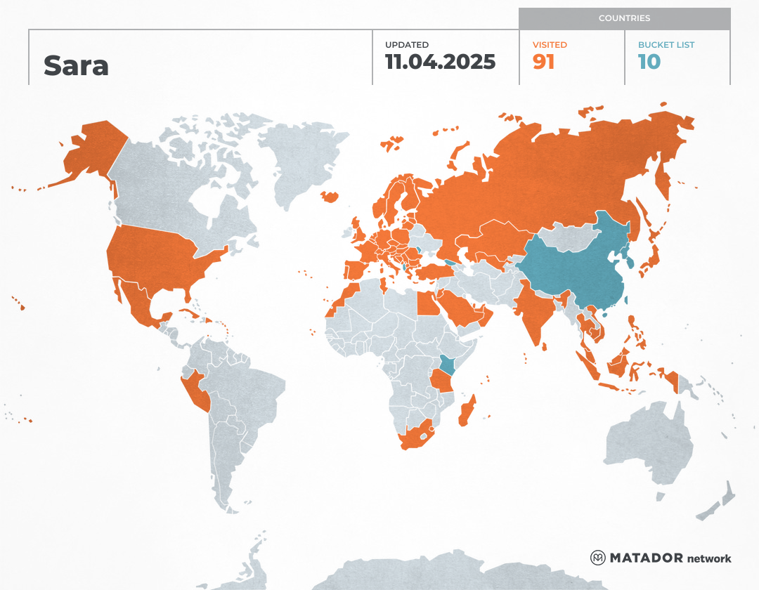 Sara’s Travel Map – Matador Network