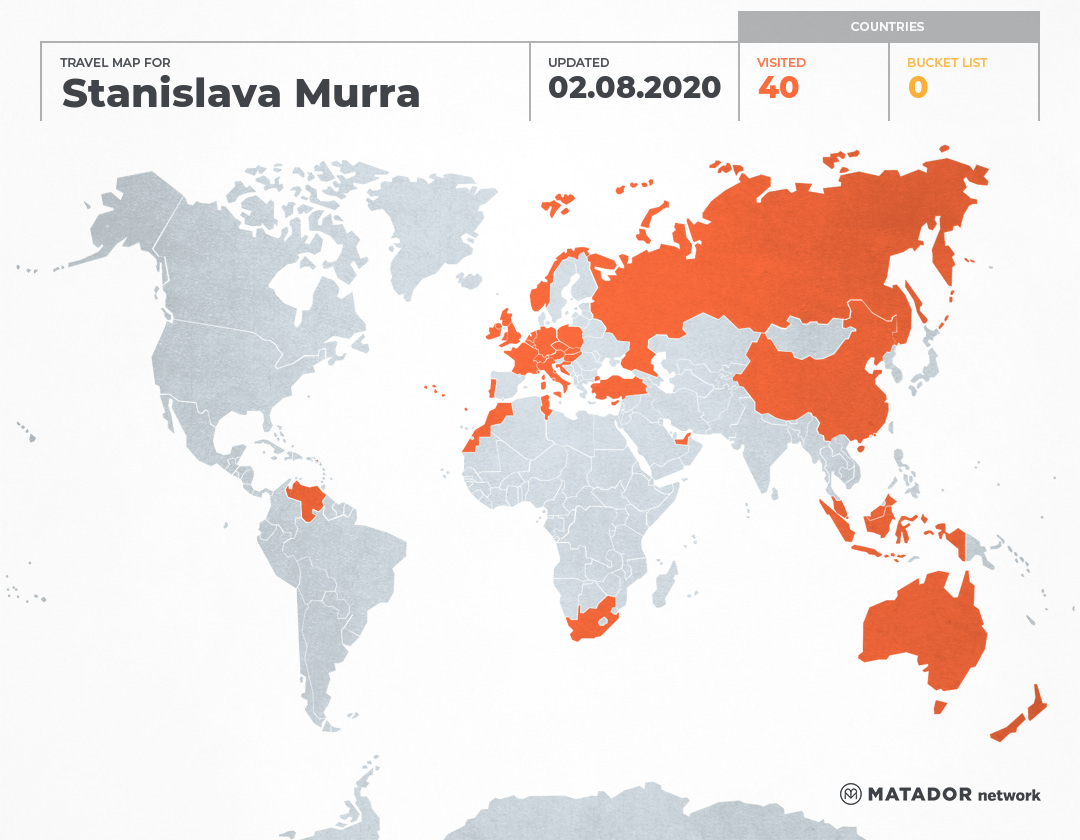 Stanislava Murray’s Travel Map – Matador Network