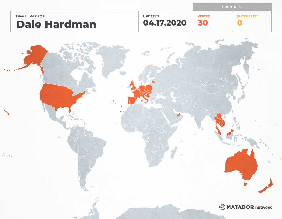 Dale Hardman’s Travel Map – Matador Network