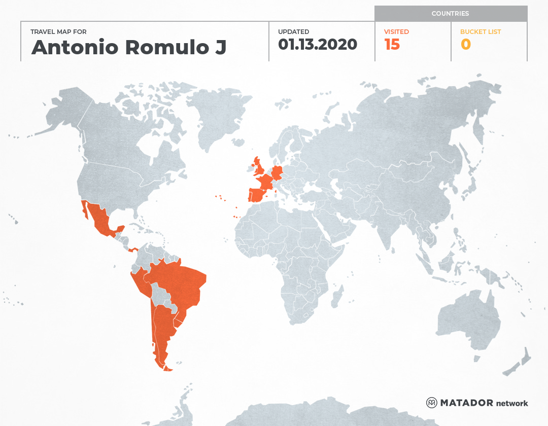 Antonio Romulo Jr.’s Travel Map – Matador Network