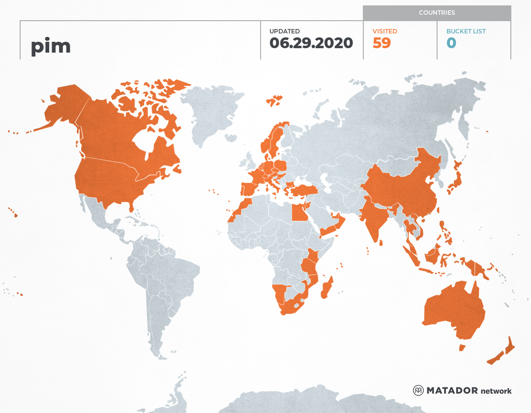 Pim’s Travel Map – Matador Network