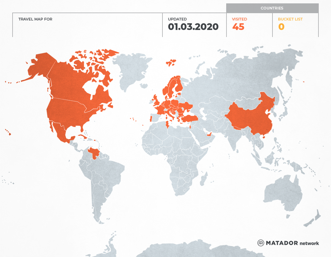 Martin RK’s Travel Map – Matador Network