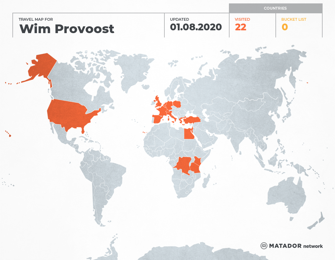 Wim Provoost’s Travel Map – Matador Network