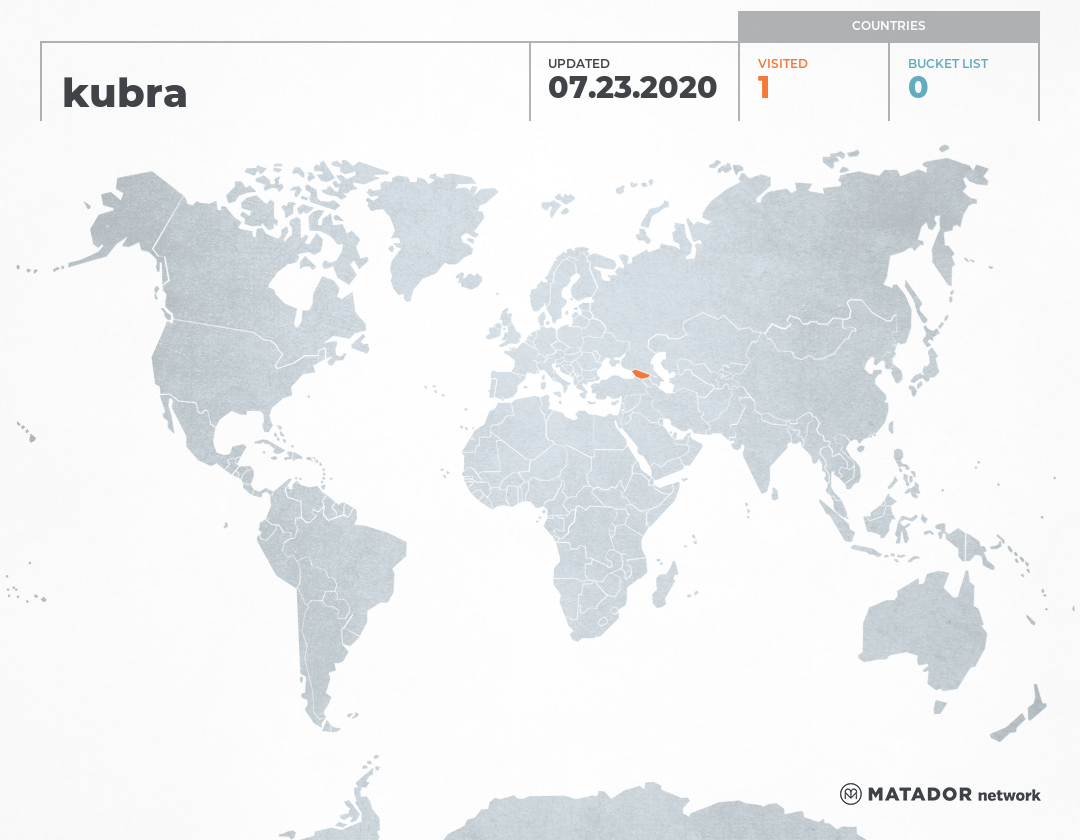 Kubra’s Travel Map – Matador Network