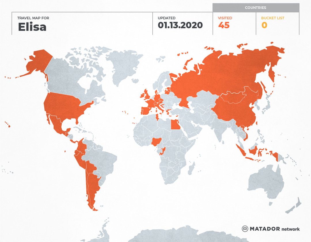 Elisa’s Travel Map – Matador Network