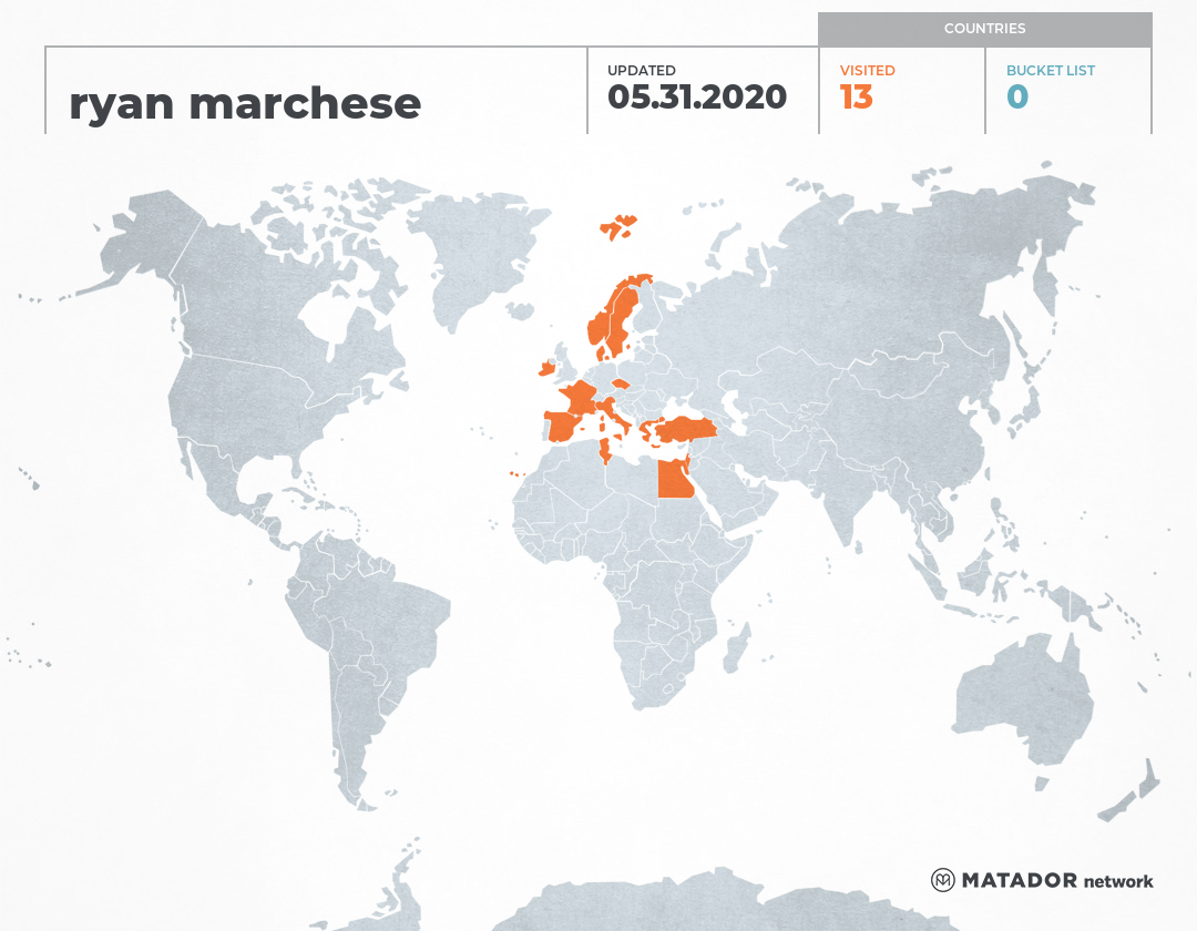 Ryan Marchese’s Travel Map – Matador Network