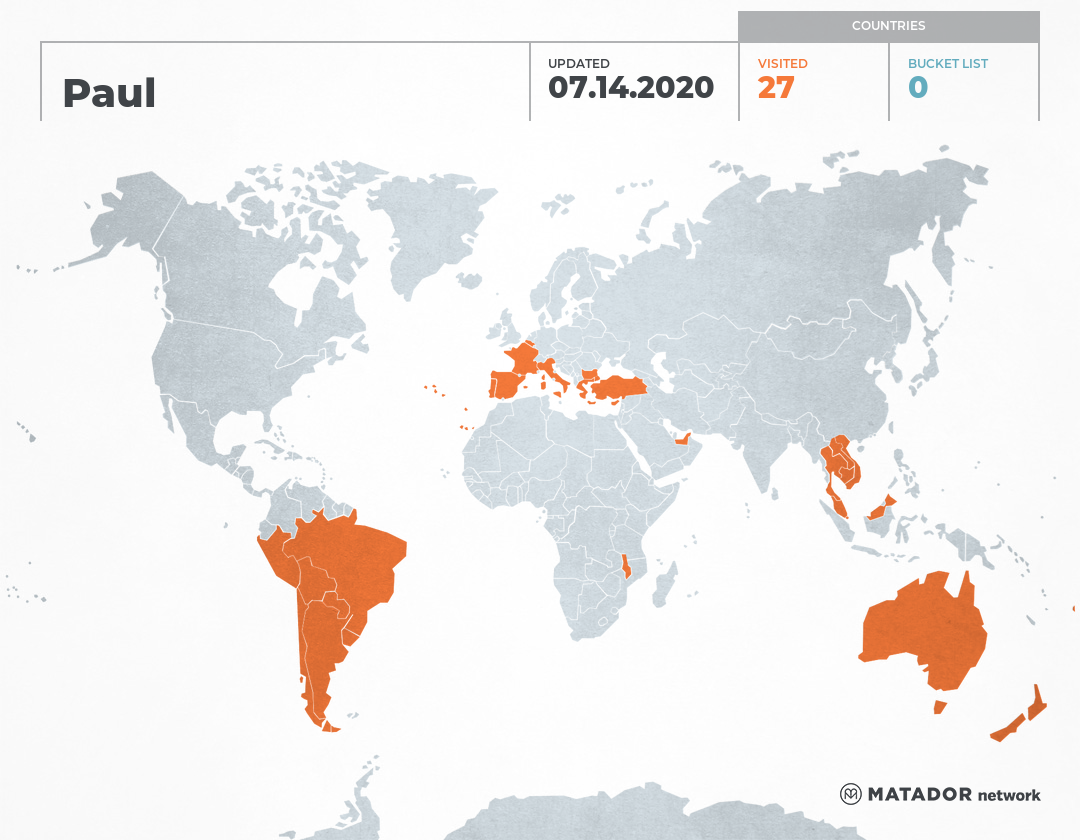 Paul’s Travel Map – Matador Network