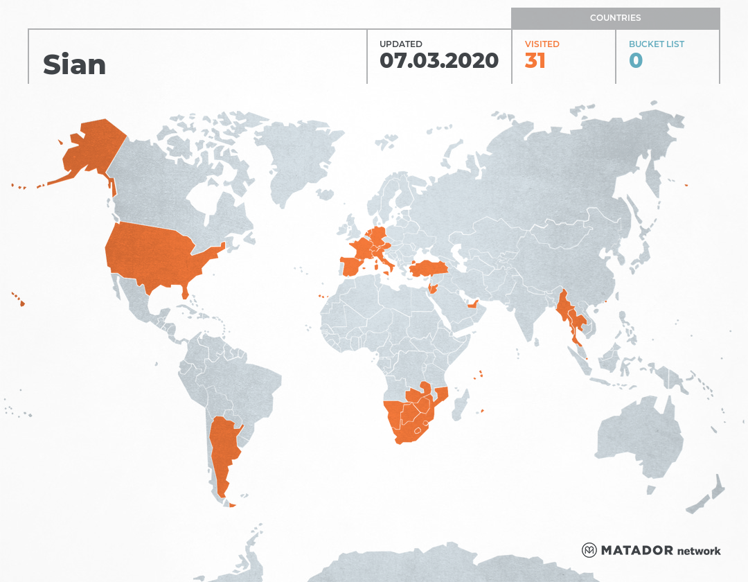Sian’s Travel Map – Matador Network