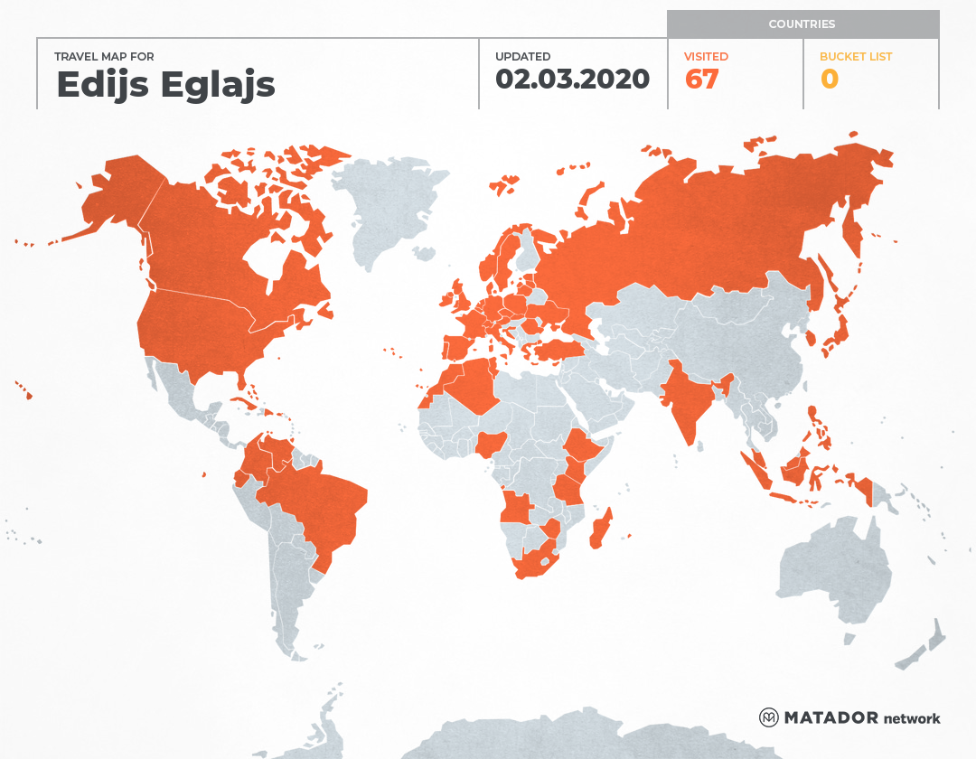 Edijs Eglajs’s Travel Map – Matador Network