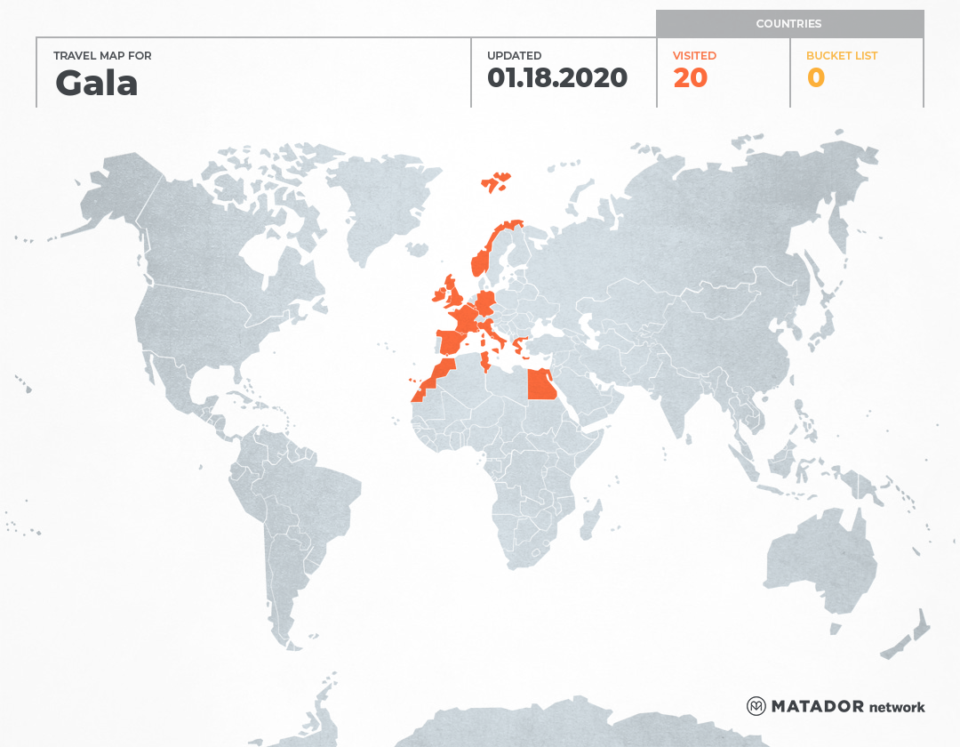 Gala’s Travel Map – Matador Network