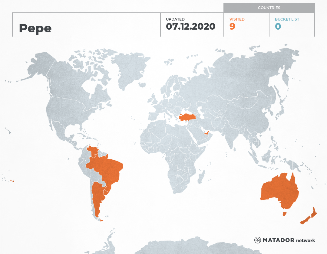Pepe’s Travel Map – Matador Network