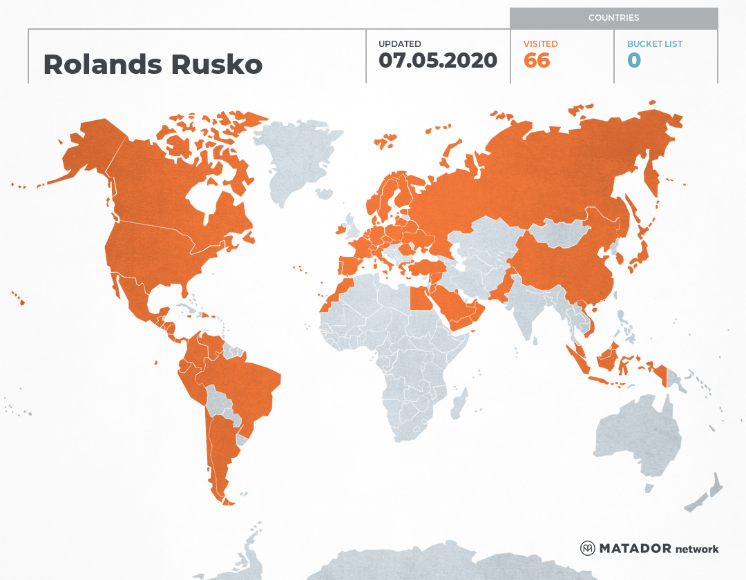Rolands Rusko’s Travel Map – Matador Network