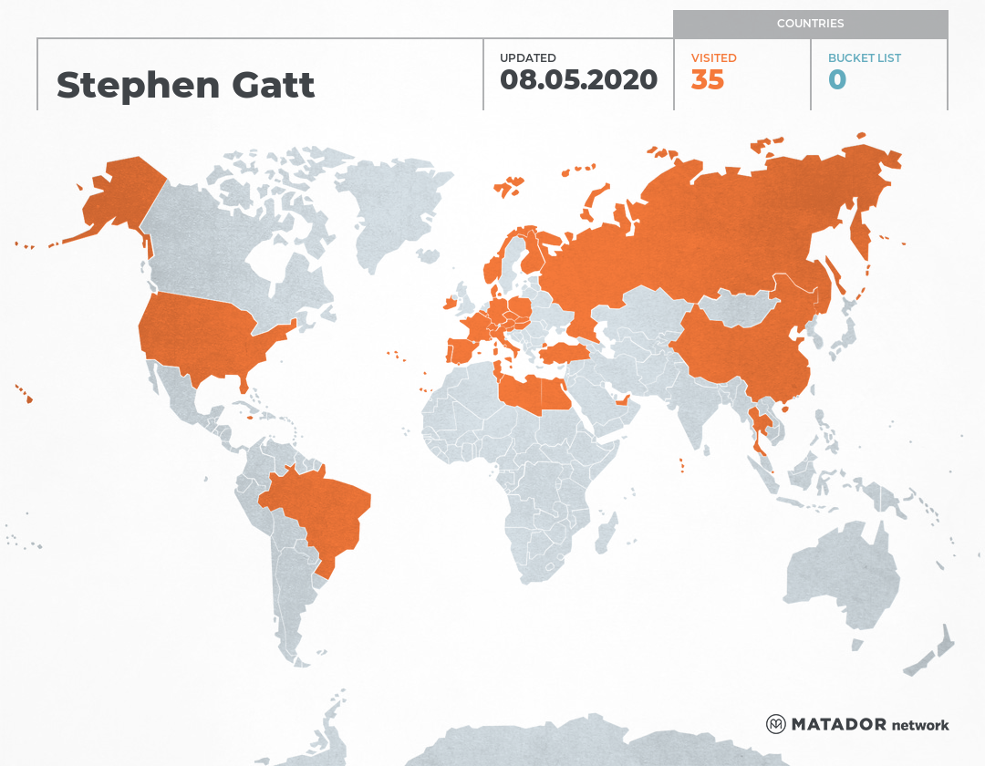Stephen Gatt’s Travel Map – Matador Network