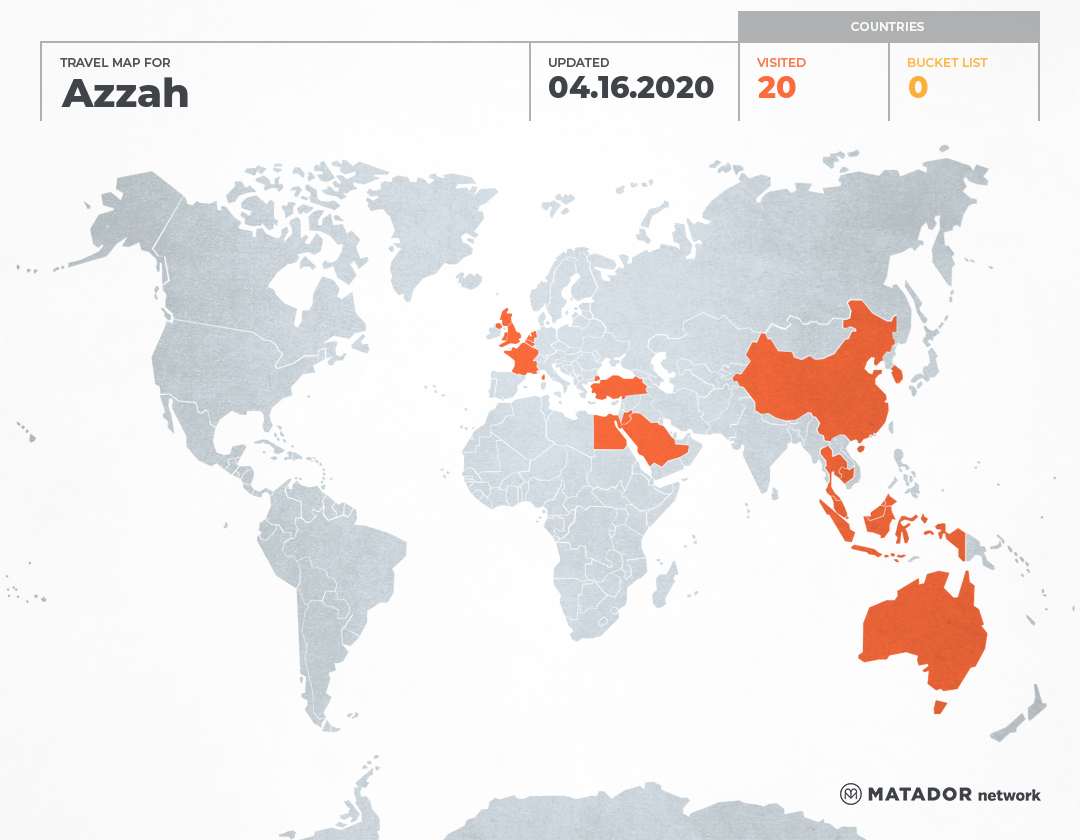 Azzah’s Travel Map – Matador Network