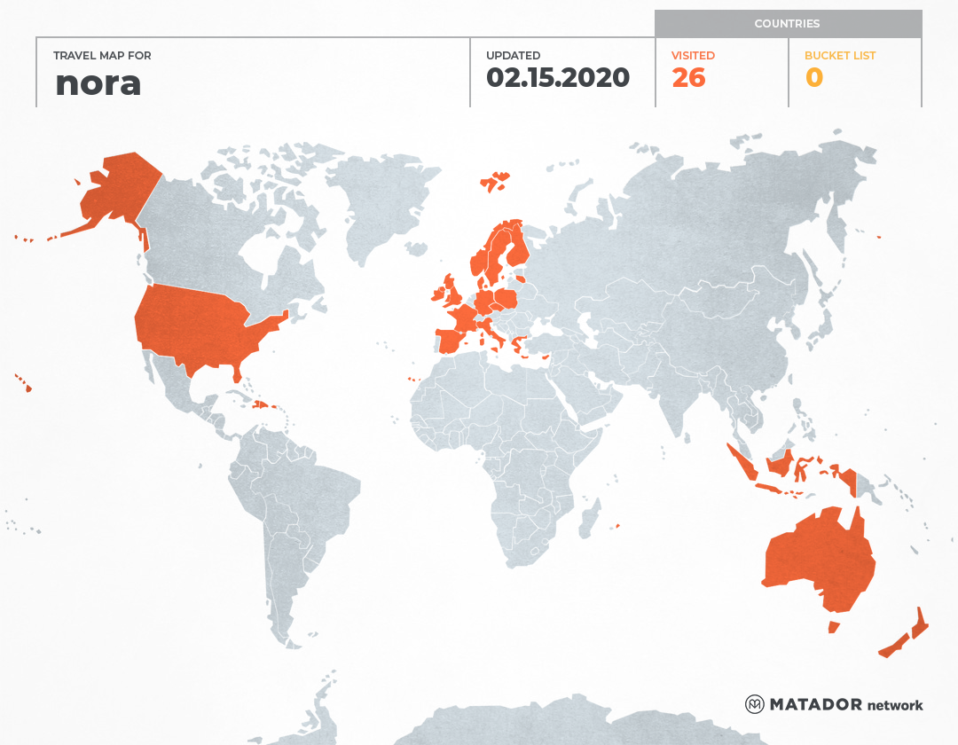 Nora’s Travel Map – Matador Network