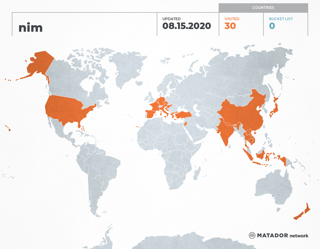 Nim’s Travel Map – Matador Network