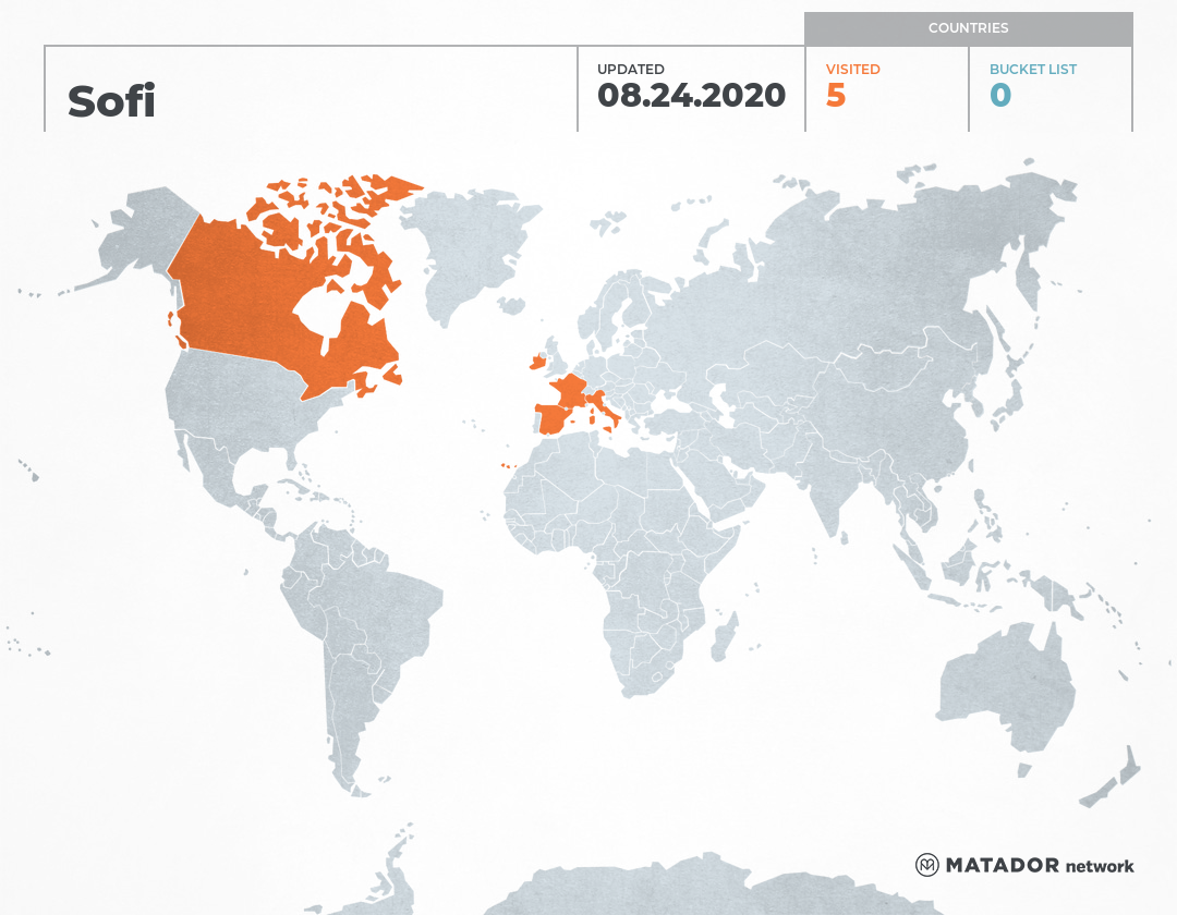 Sofi’s Travel Map – Matador Network
