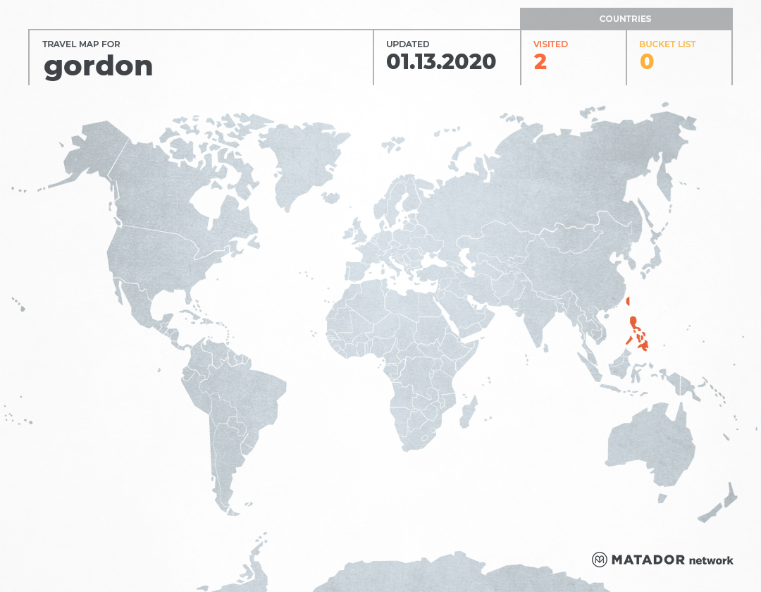 Gordon’s Travel Map – Matador Network