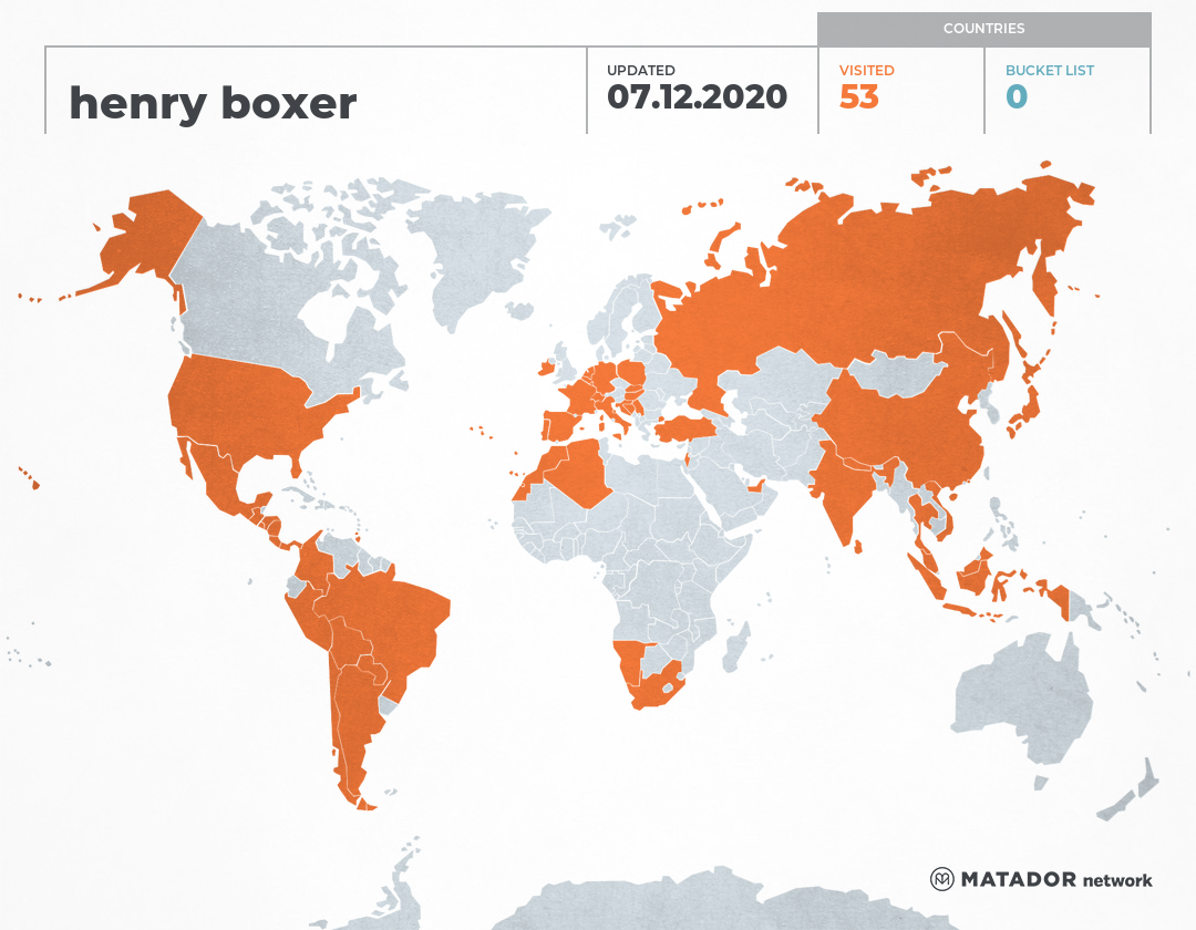 Henry Boxer’s Travel Map – Matador Network