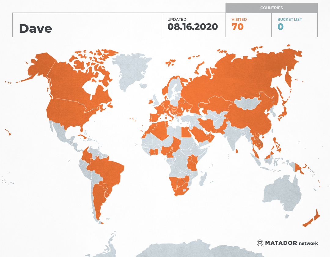 Dave’s Travel Map – Matador Network
