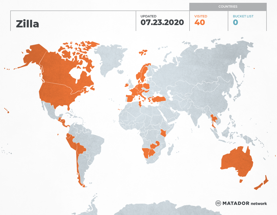 Zilla’s Travel Map – Matador Network